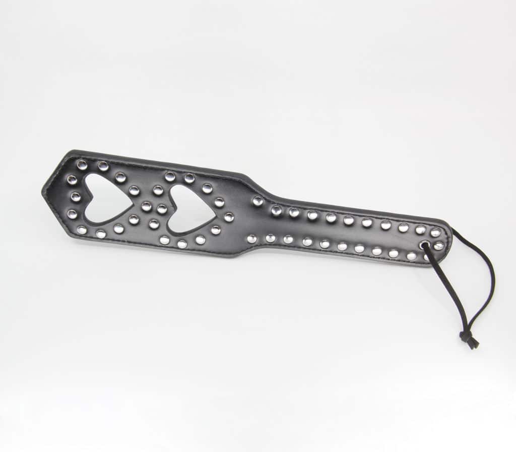 Studded Heart Paddle | Love In Leather